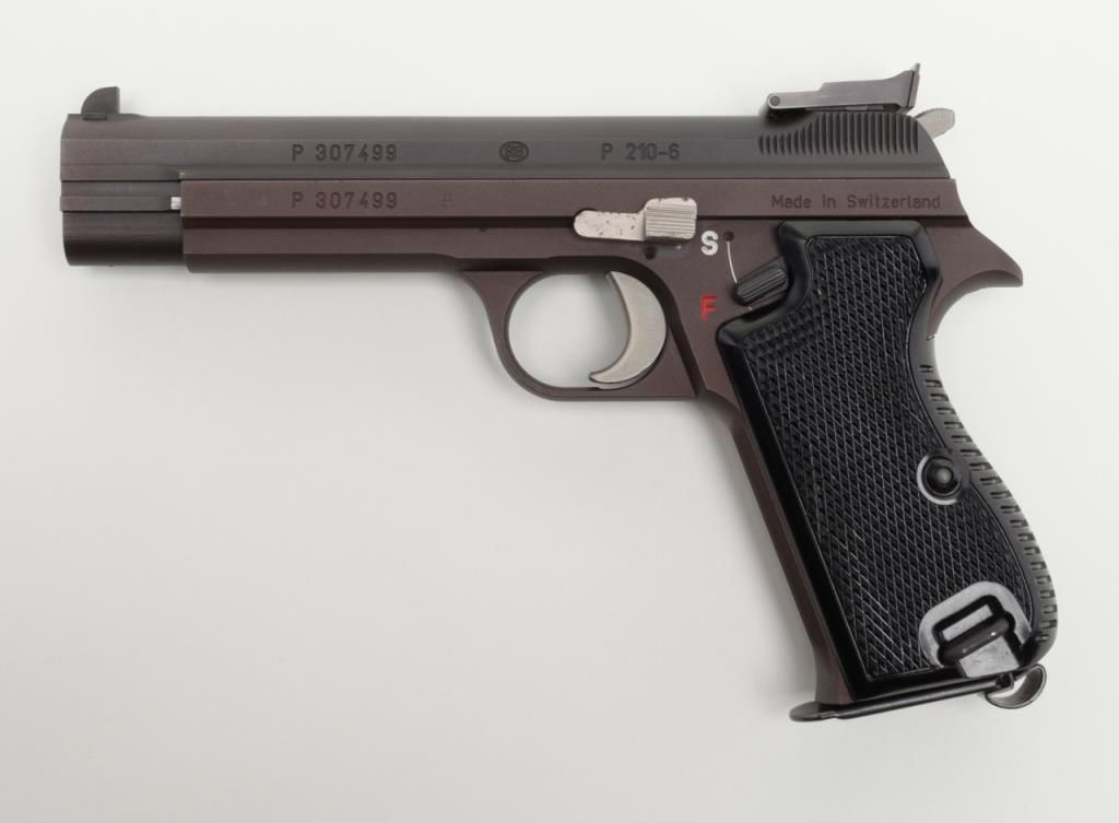 Sig P210-6 semi-auto pistol, 7.65mm cal., 4-1/2” barrel, mat black ...