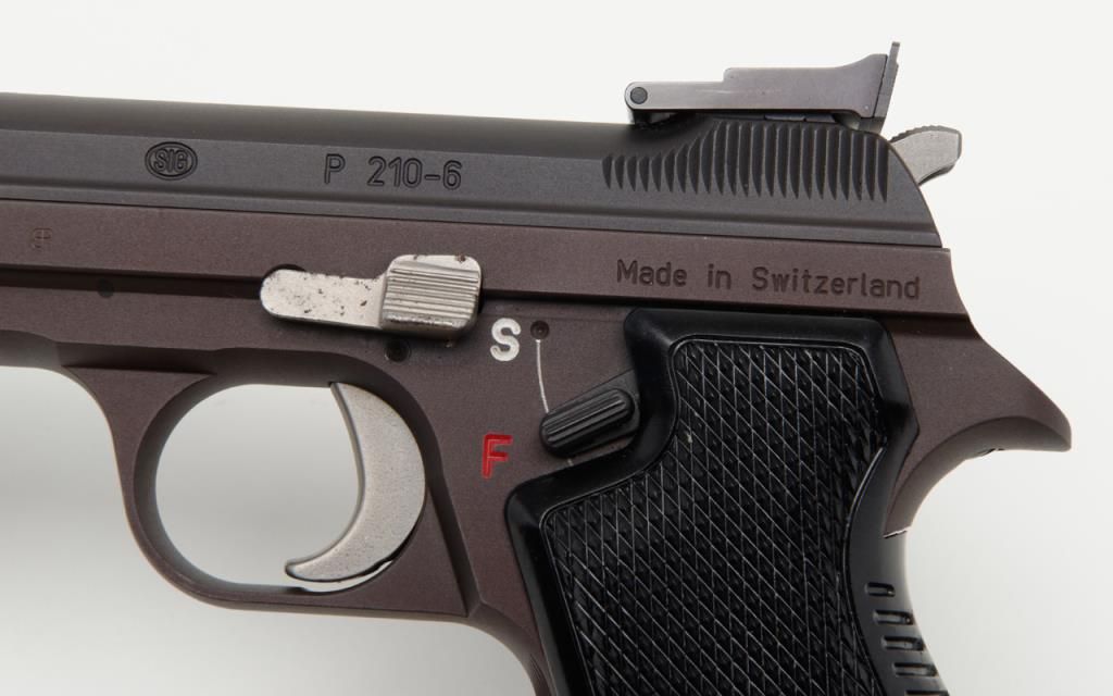 Sig P210-6 semi-auto pistol, 7.65mm cal., 4-1/2” barrel, mat black ...