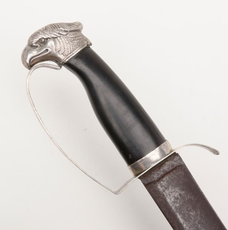 Early American Eagle head officer’s sword with silver hilt and hardwood ...