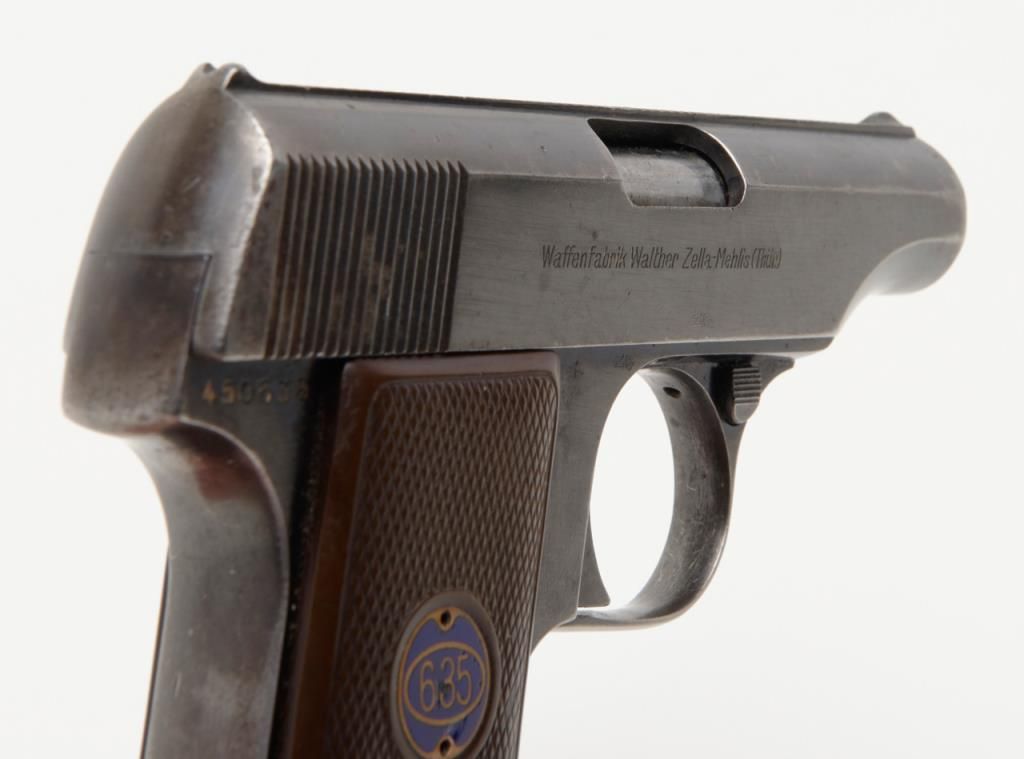 Walther Model 8 semi-auto pistol, 6.35mm cal., 2-3/4” barrel, blue ...