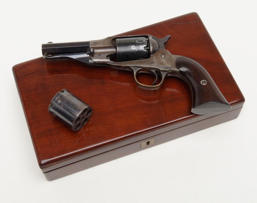 Remington New Model Police revolver, .36 cal., 3-1/2” octagon barrel ...