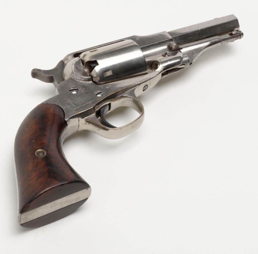 Remington New Model Police percussion revolver, .36 cal., 3-1/2 ...