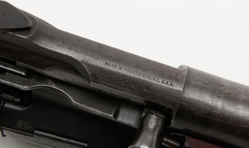 Johnson Model 1941 U.S. semi-auto rifle, .30-06 cal., 22” round barrel ...