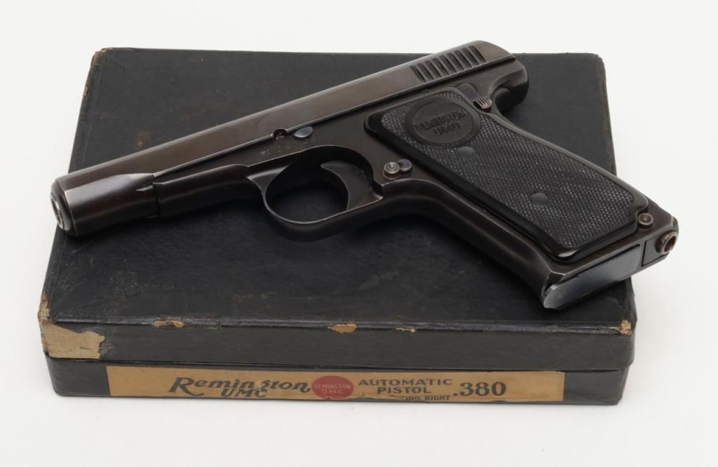 Remington Model 51 semi-auto pistol, .380 cal., 3-1/4” barrel, blue ...