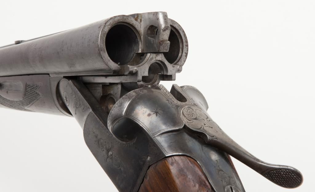 The Three Barrel Gun Co. Drilling rifle, 12 gauge/.30 cal., 28” barrels ...