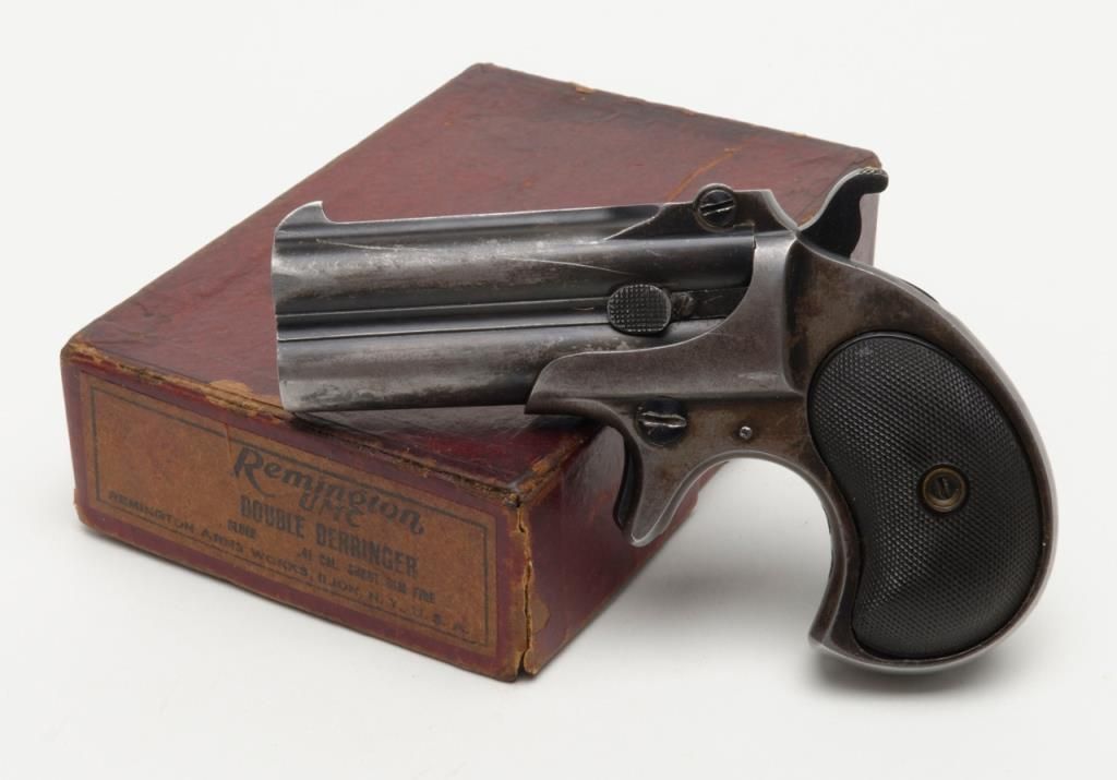 Remington Double Derringer, .41 cal., 3” barrels, blue finish ...