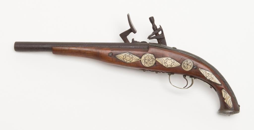 North African Snaphance pistol, approximately .58 caliber. The pistol ...