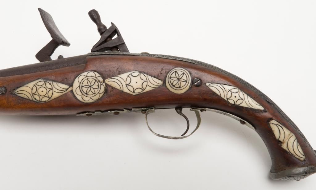 North African Snaphance pistol, approximately .58 caliber. The pistol ...