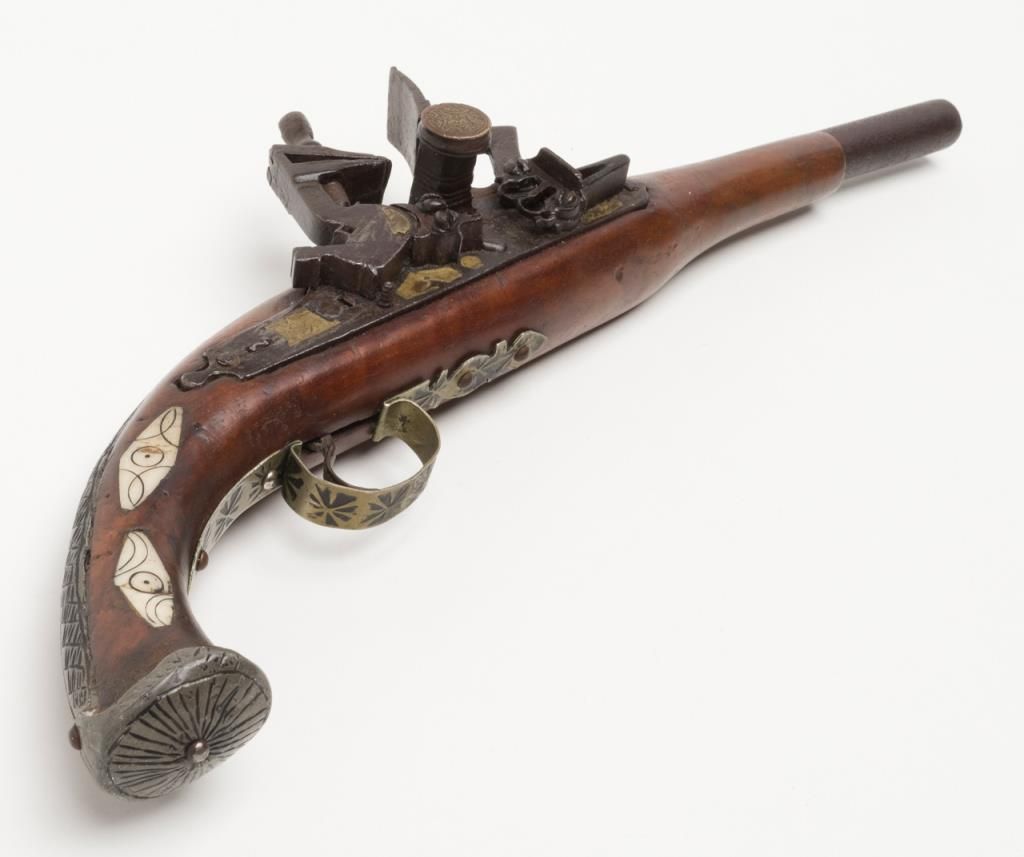 North African Snaphance pistol, approximately .58 caliber. The pistol ...