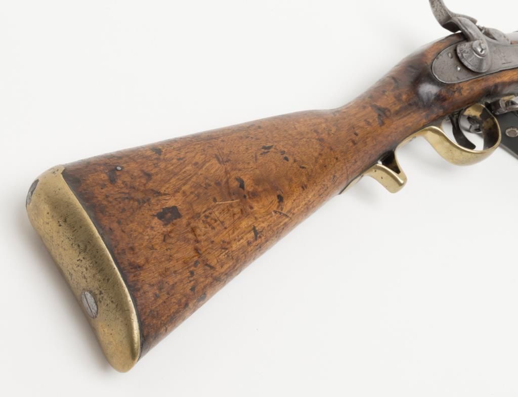 British East India Co. Model F percussion musket, .75 cal., 39” barrel ...