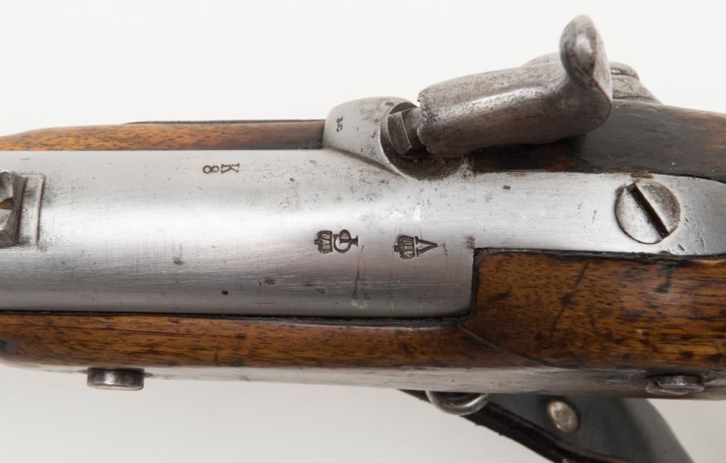 British East India Co. Model F percussion musket, .75 cal., 39” barrel ...