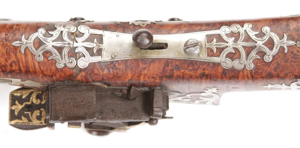 A very fine Ottoman Turkish shishana miquelet rifle. Octagonal barrel ...