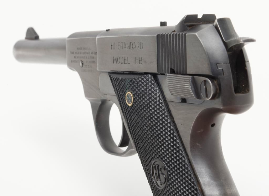 Hi-Standard Model HB semi-auto pistol, .22LR cal., 4-1/2” barrel, blue ...