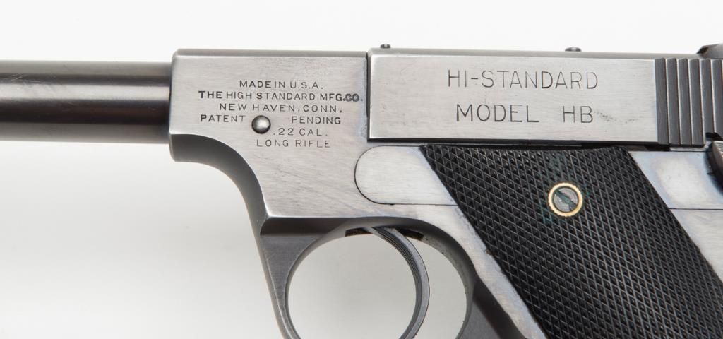 Hi-Standard Model HB semi-auto pistol, .22LR cal., 4-1/2” barrel, blue ...