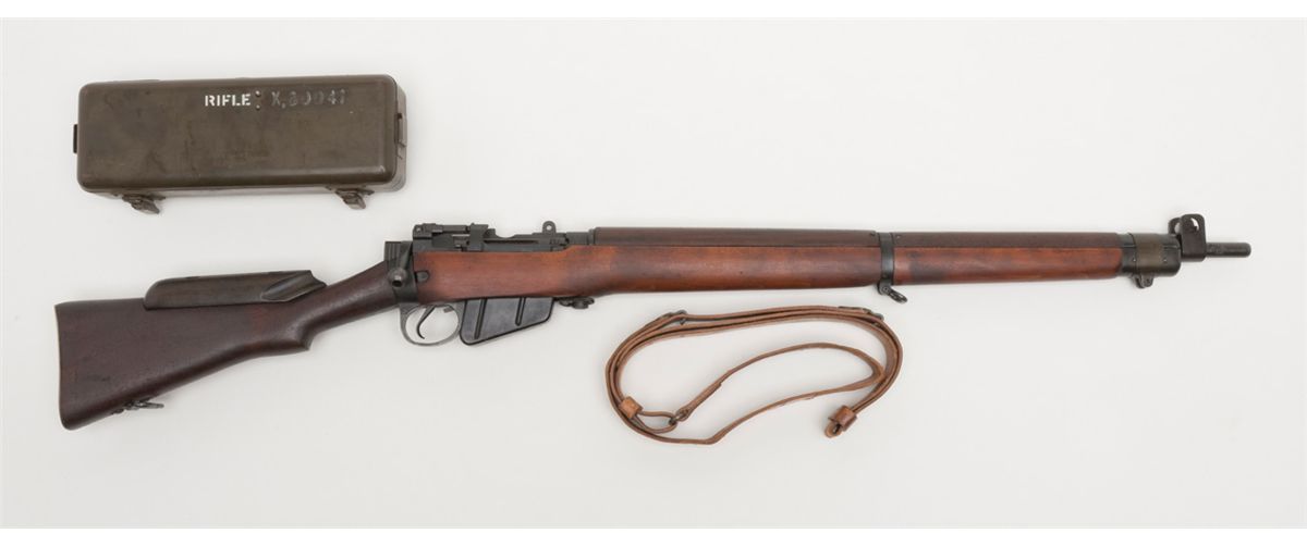 British Enfield No. 4 MK I (T) bolt action sniper rifle dated 1945 with ...