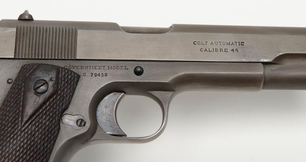 Rare Colt 1911 Russian Order semi-auto pistol, Cyrillic marking on left ...