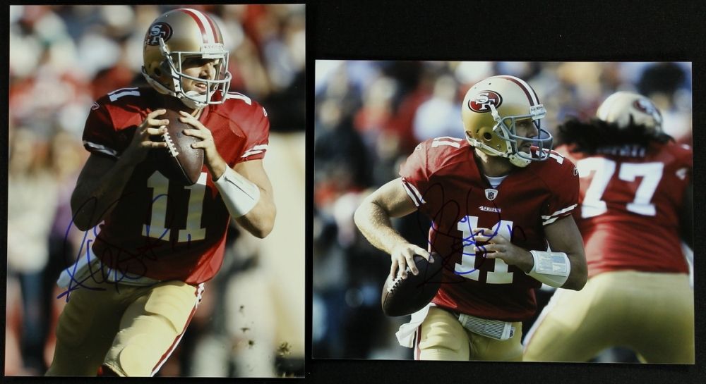 Lot of (2) Alex Smith Signed 49ers 8x10 Photos (PA LOA)