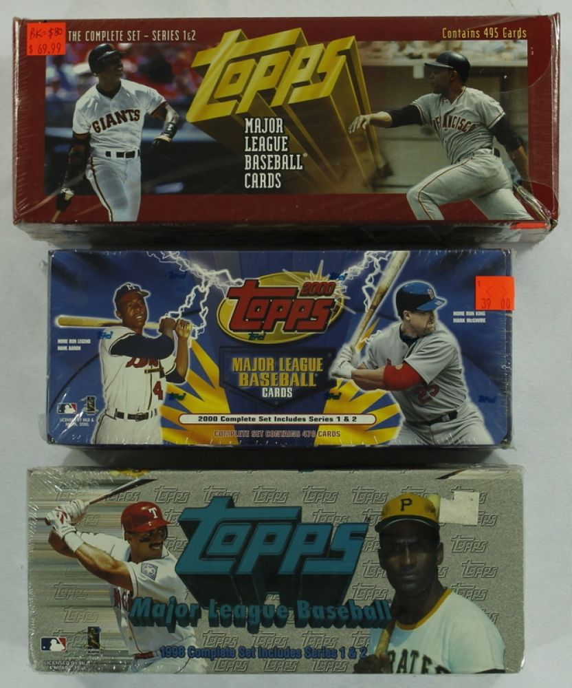 Lot of (3) Factory Sealed Sets of Baseball Cards with 1997 Topps, 1998 ...