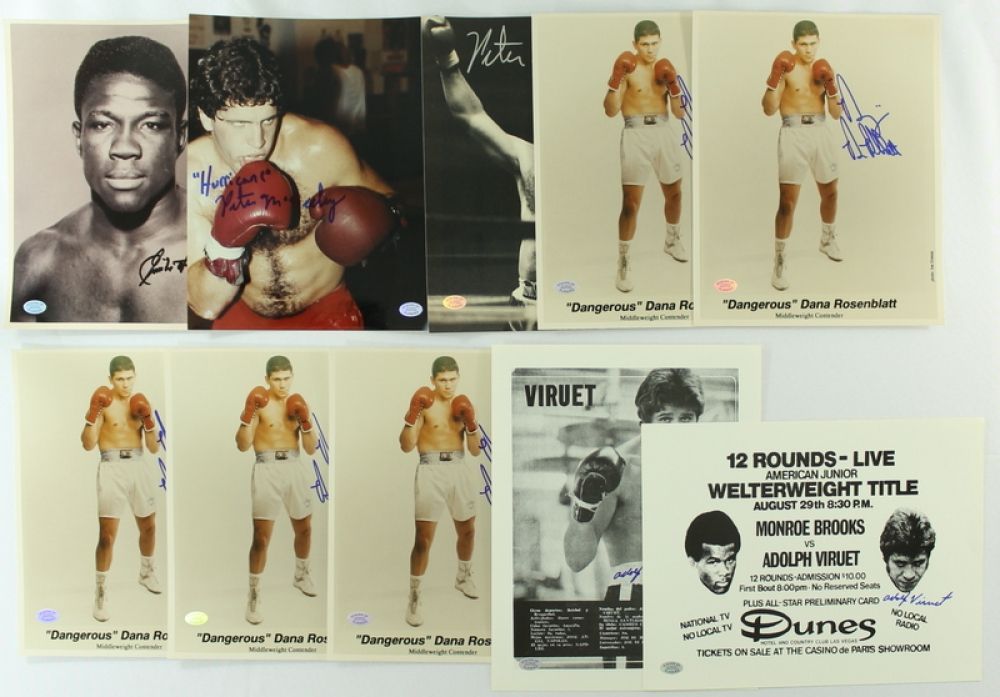 Lot of (10) Signed Boxing 8x10 Photos with Emile Griffith, Peter ...