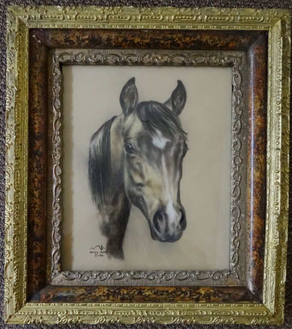 Kathy Dorn-Walker, Morgan horse, original pastel on vellur, 1980, 10 ...