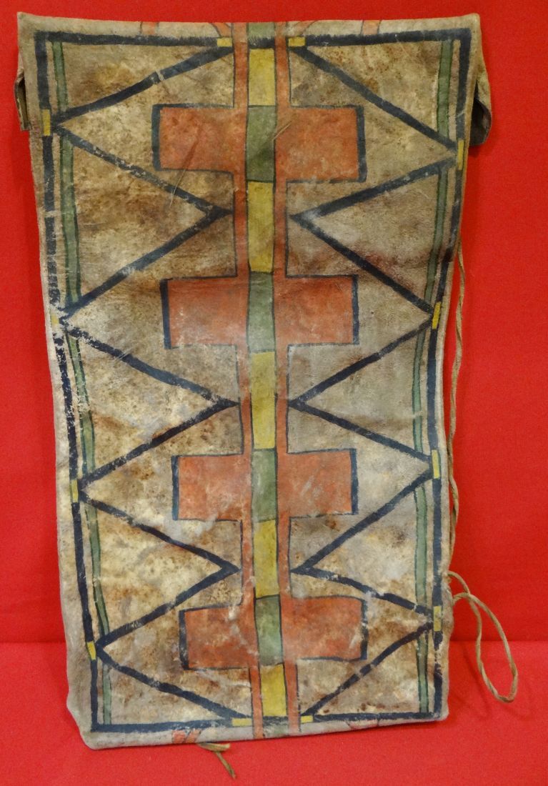 Blackfeet parfleche bag, c.1870, 12" x 21"