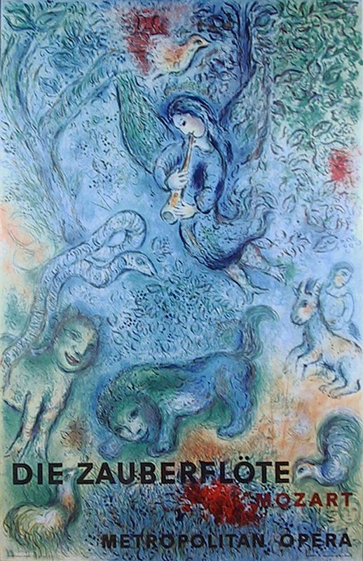 Marc Chagall, Metropolitan Opera, The Magic Flute, Offset Lithograph