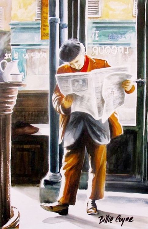 BILLIE COYNE "TAKING A BREAK" HAND SIGNED GICLEE ON CANVAS