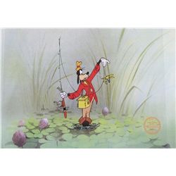 DISNEY GOOFY HOW TO FISH ORIGINAL SERIGRAPH CEL