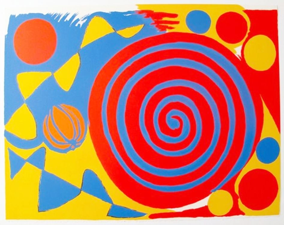 ALEXANDER CALDER SPIRALE AVEC CITROUILLE 1973 LITHOGRAPH