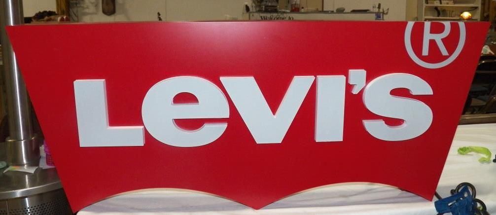 Vintage Levi Sign 48 Inch Long Store Display