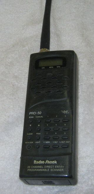 Radio Shack Pro 50 Police scanner, Police Seized.