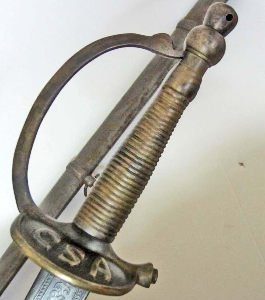 CONFEDERATE STATES CIVIL WAR ARMY OFFICERS SWORD W/ SCABBARD