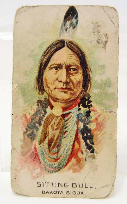 VINTAGE SITTING BULL CIGARETTE CARD
