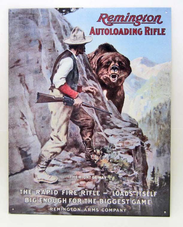 REMINGTON AUTOLOADING REFLE METAL SIGN