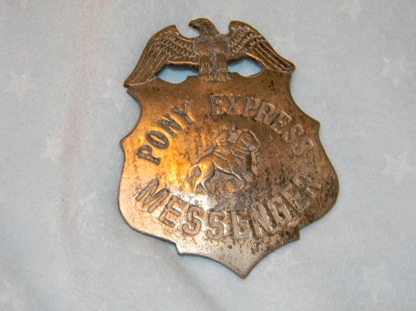 German Silver Pony Express Badge