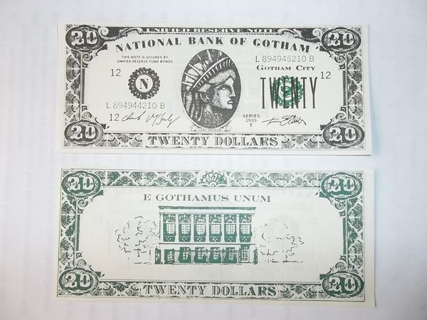 "Batman Forever" Set of Ten Gotham Currency Bills