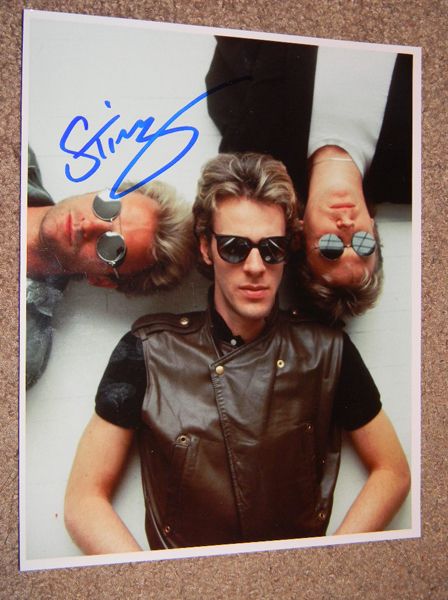 Sting "The Police" Signed 8x10 Photograph