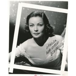 Gene Tierney Signed 8x10 Photo Inscribed "Best Wishes"