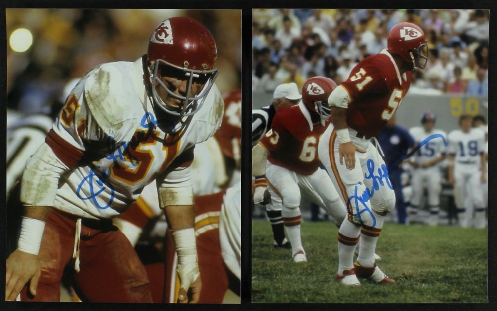 Lot of (2) Jim Lynch Signed Chiefs 8x10 Photos (PA LOA)