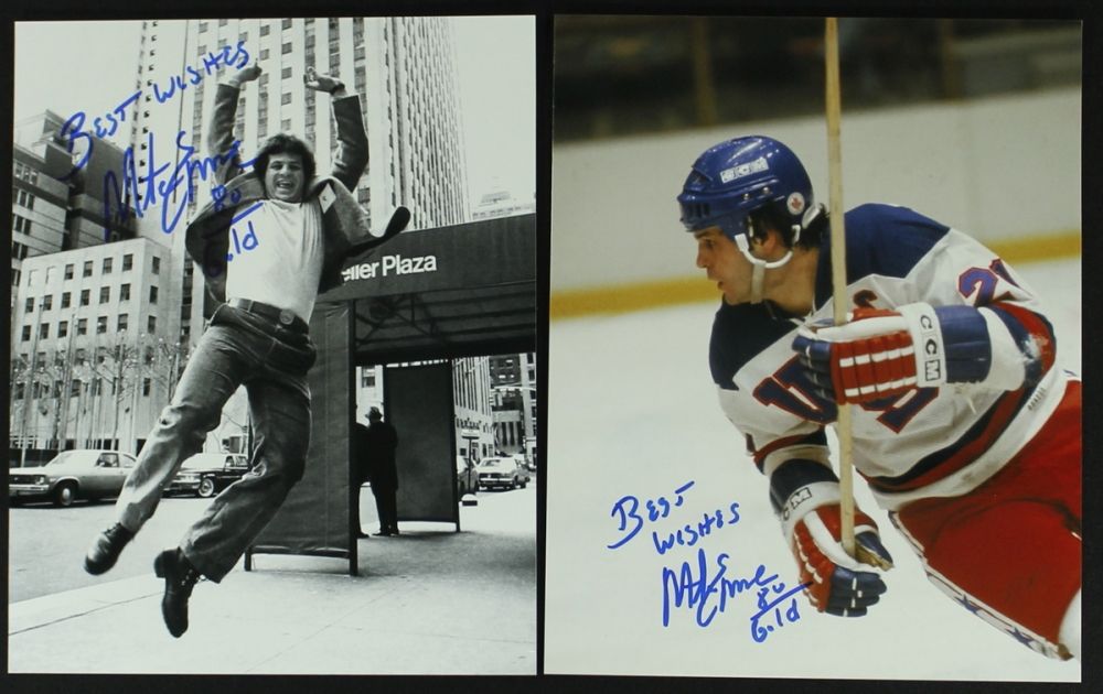 Lot of (2) Mike Eruzione Signed 1980 Team USA 8x10 Photos Inscribed ...