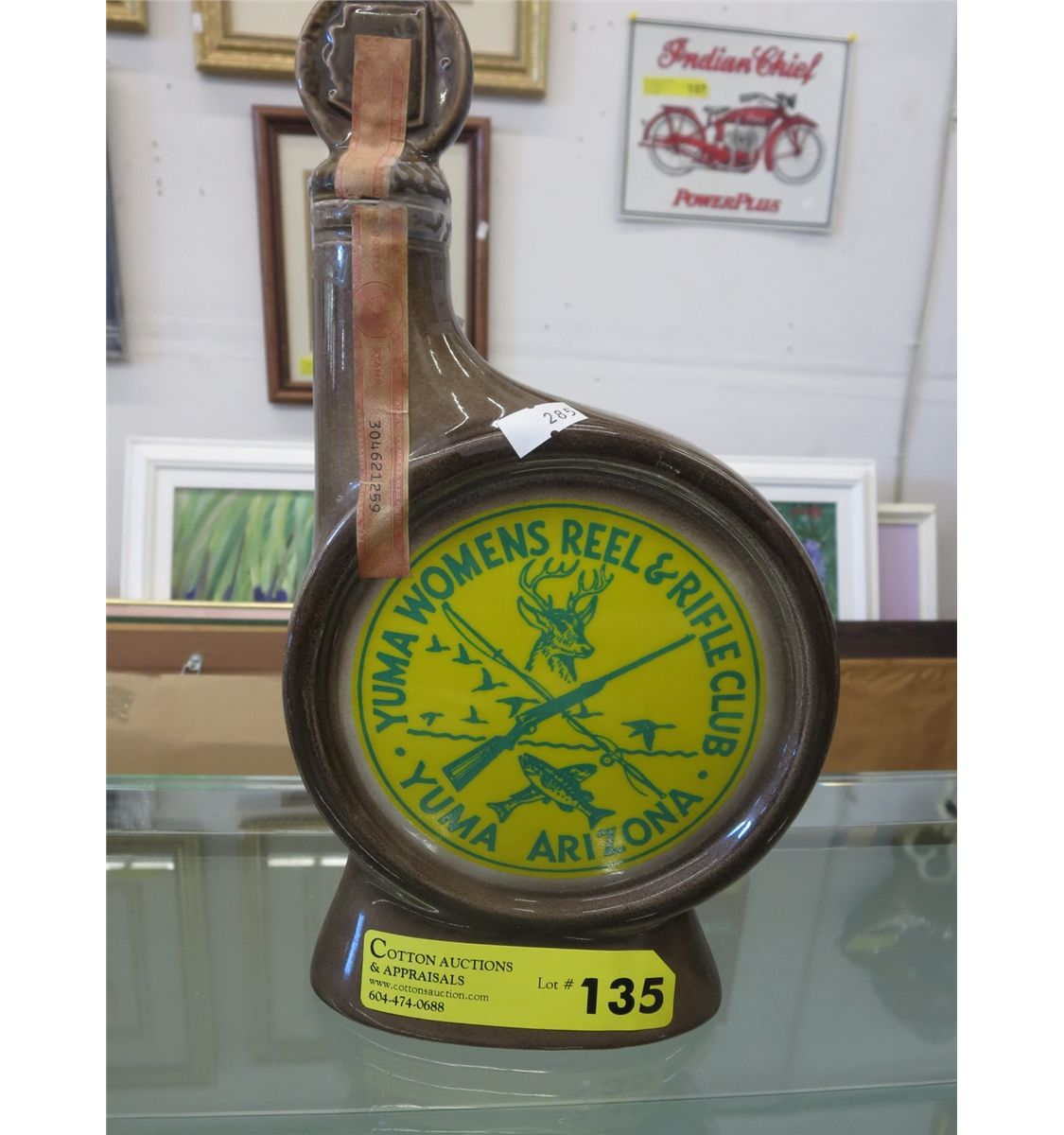 Vintage Jim Bean glazed ceramic container