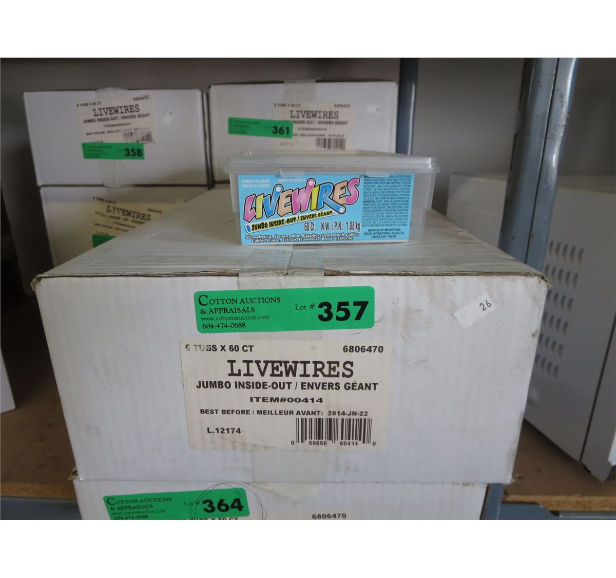 Case of Livewires Jumbo Inside Out candy