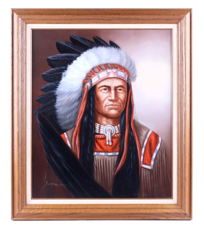 Sioux Chief Original Art by S. Garcia This is an o