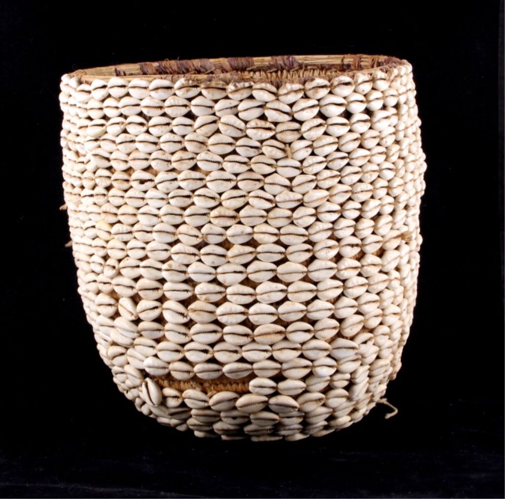 Ghana Ivory Coast Cowry Shell Trade Bead Basket Th
