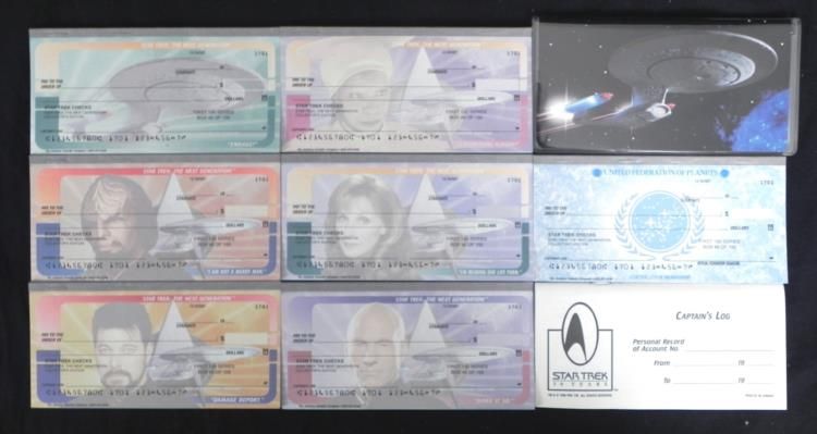 Star Trek Next Generation Checks MIB & Uncut Sheet