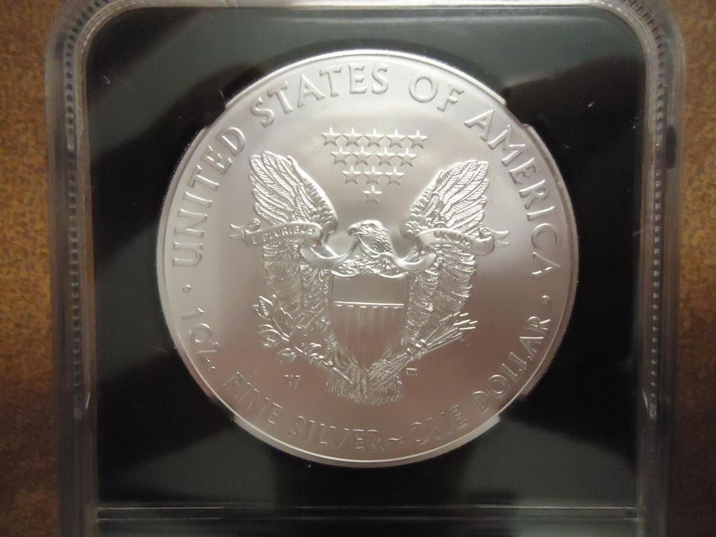 2012-W BURNISHED AMERICAN SILVER EAGLE NGC MS70