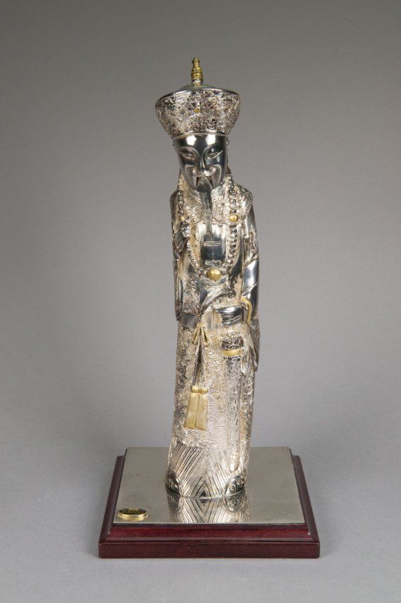 Chinese Silver Figure by De Marco