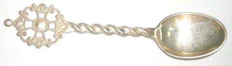 NORWAY SILVER SPOON STAMPED *40 CR. NORWAY*!! SPOON CAME OUT OF SAFE BOX!!