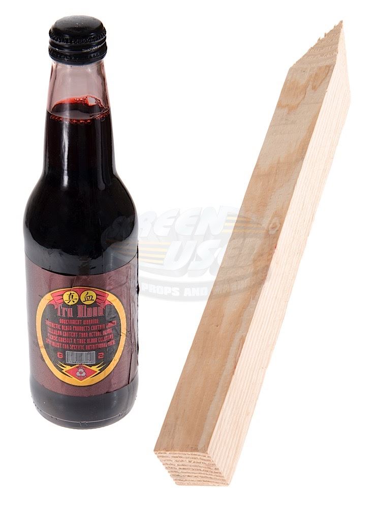 True Blood (TV) - Bottle of Tru Blood & Vampire Stake