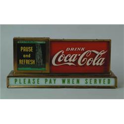RARE COKE WATERFALL LIGHT UP COUNTER SIGN.